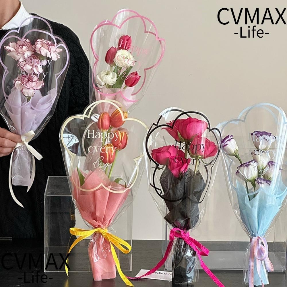 CMAX 50pcs Bouquet Wrapping Bag, Cellophane Transparent Flowers ...
