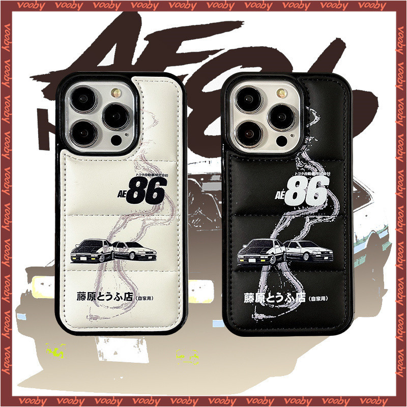 Classic animation Initial D AE86 label Down jacket Phone Case Suitable ...