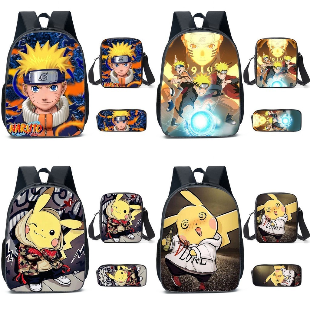 Naruto NARUTO school bag, Pikachu school bag, backpack, student ...