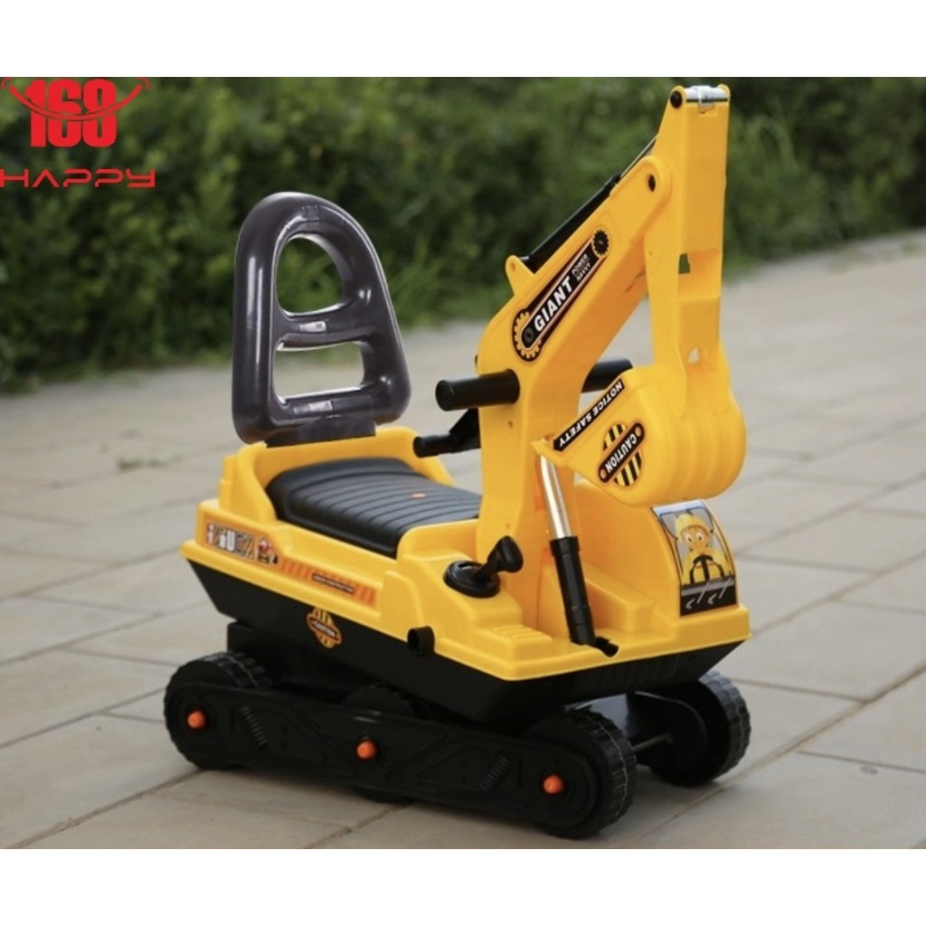 Children's sit-on and ride-on manual toddler excavator toy car | Shopee ...