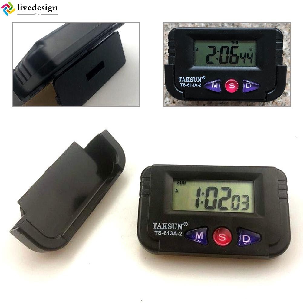 [Livedesign] Car Dashboard Desk Clock Digital LCD Screen Alarm Clock ...