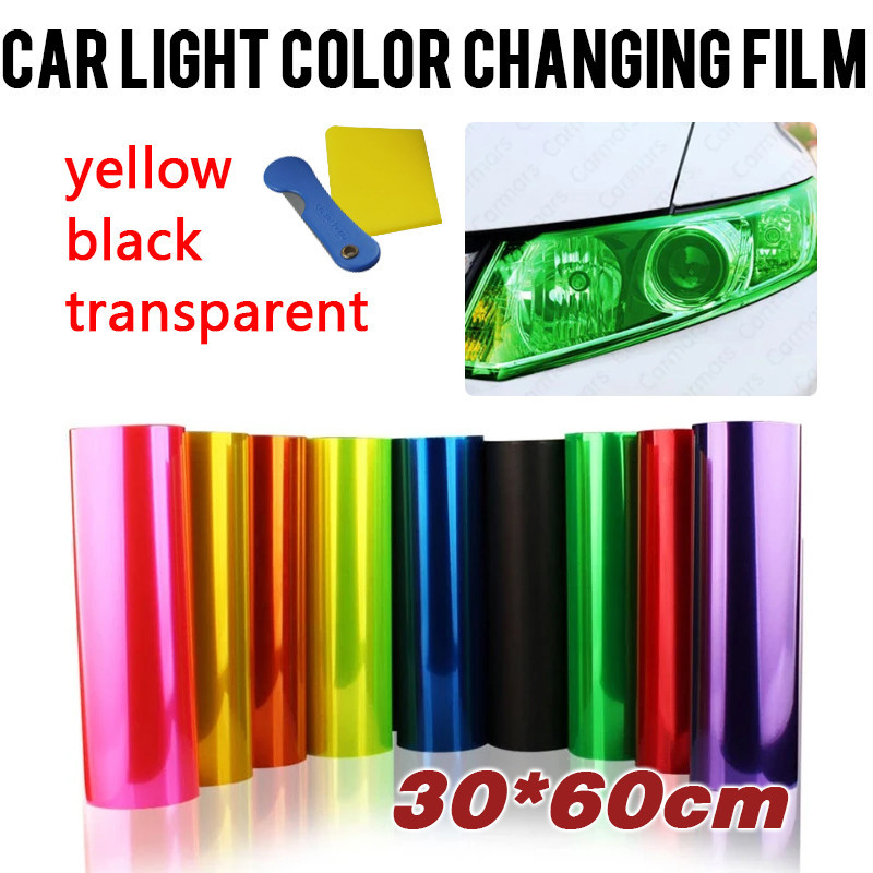 30*100cm Hot Car Headlight Sticker Tint Film Taillight Vinyl Fog Light ...