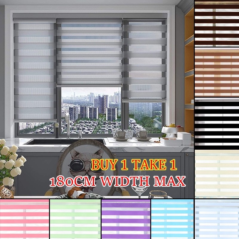 60 80 100 120 150 180CM WIDTH Window Blinds Venetians Roller Curtain ...