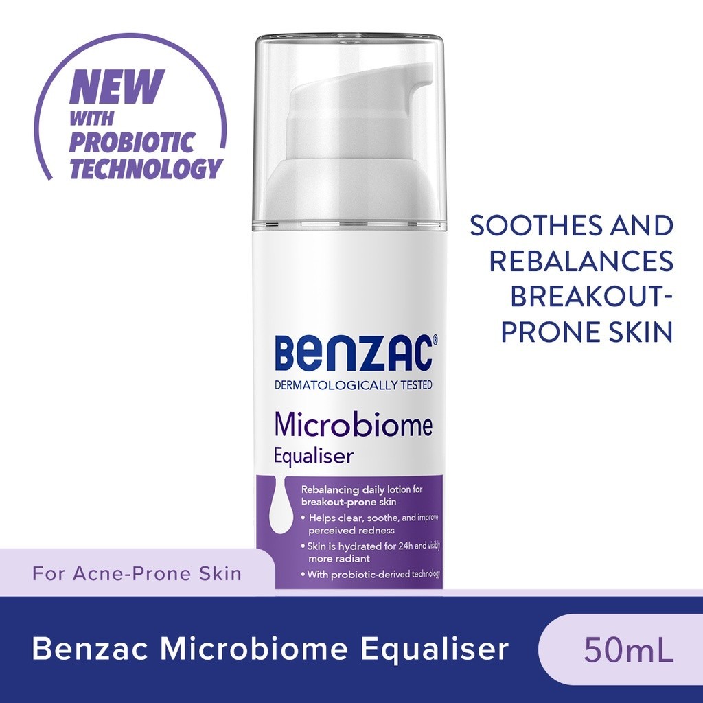 Benzac Microbiome Equaliser 50g [Moisturizer with Probiotic Technology ...