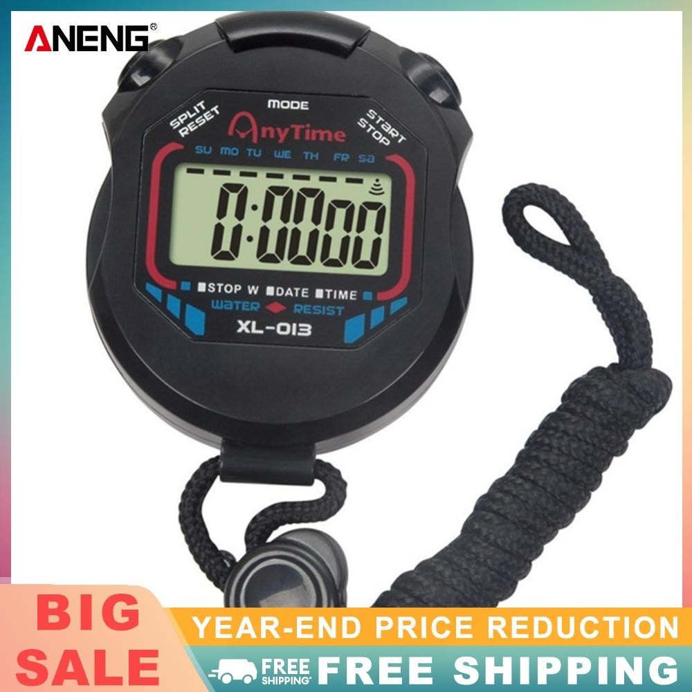 ♀﹍Digital Sports Running Counter Stopwatch Timer Waterproof Alarm Stop ...