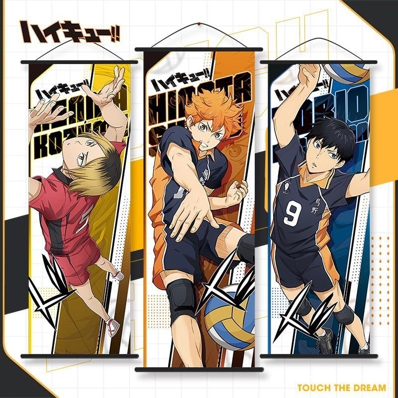 Haikyu!!Anime hanging poster Shoyo Hinata / Kageyama tobio / Kei ...