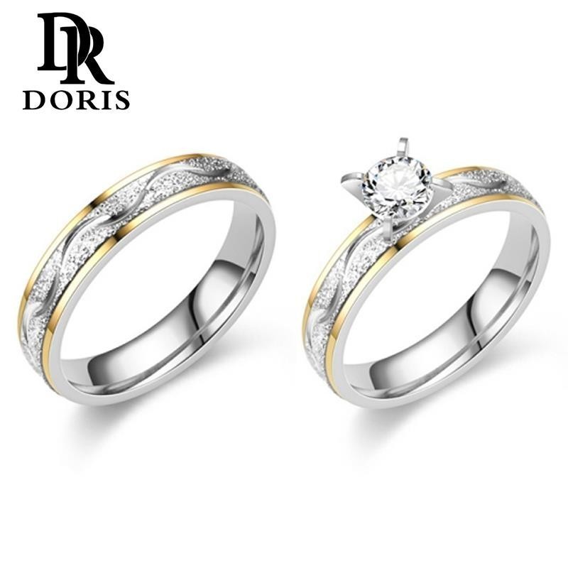 DORIS Jewelry Titanium Steel Original Rings Couple Stainless R21 | Shopee Philippines