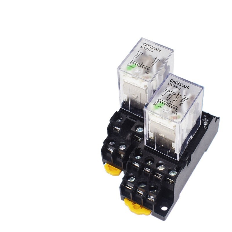 MY2N MY4N-J intermediate relay 220v AC 12v small electromagnetic relay 24v DC 8 feet 14 feet ...