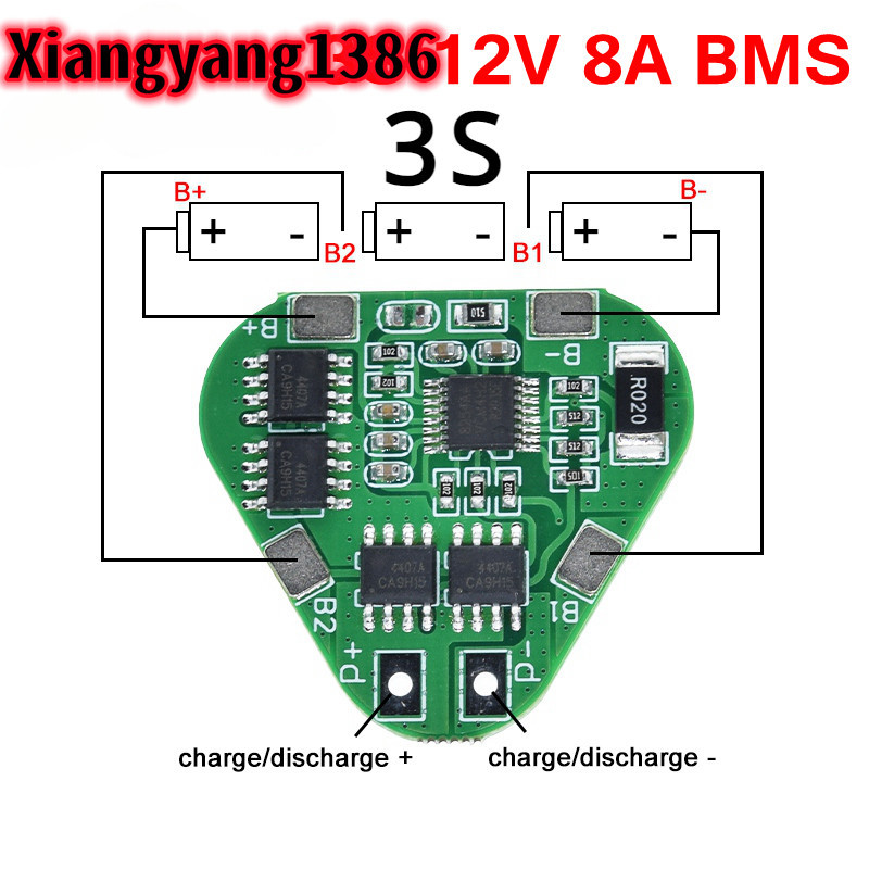 3S 12V 18650 Lithium Battery Protection Board 11.1V 12.6V overcharge ...
