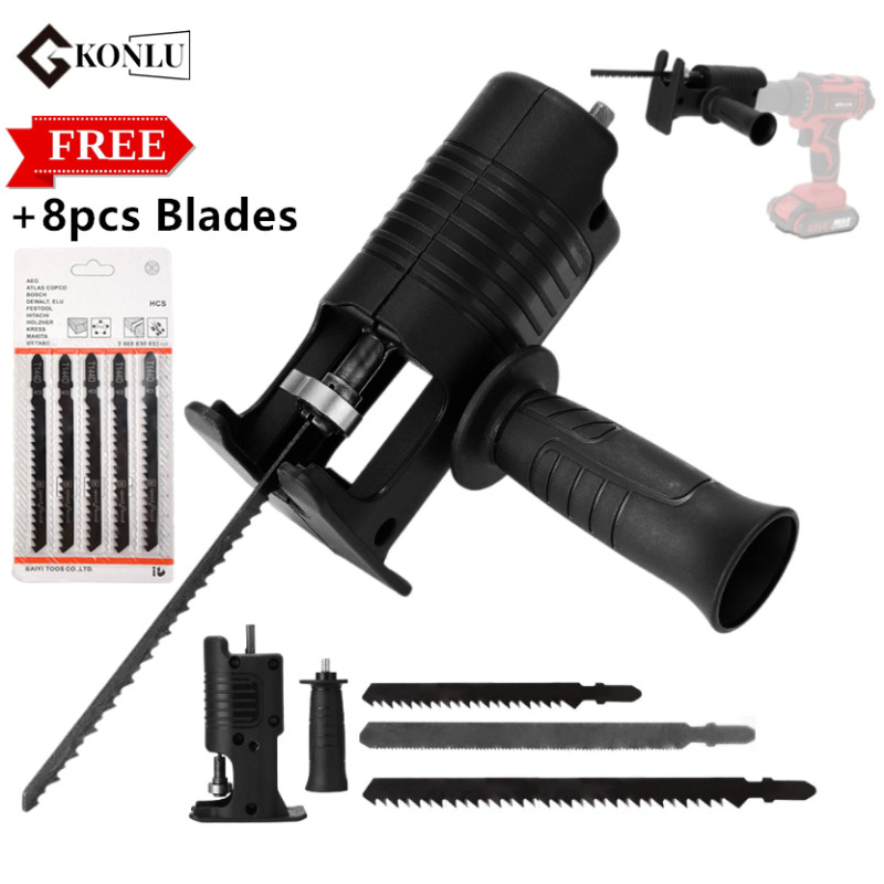 [Free Gift: 8pcs Blades] Electric Drill Modified Electric Saw ...