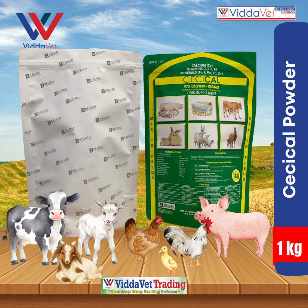 1 Kg Cecical Feed Premix Powder Calcium Mineral Vitamins For Pig Belman ...