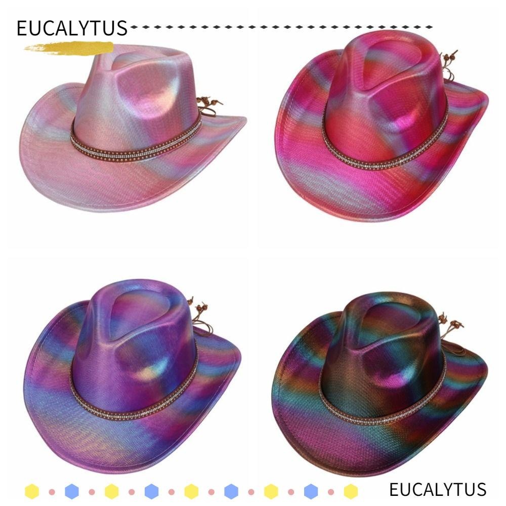 EUTUS Cowboy Hat, Holographic Party Space Cowgirl Hat, Fun Neon Sparkly ...