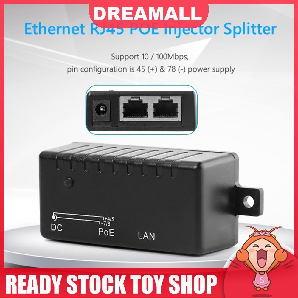 100Mbps POE DC Power Over Ethernet RJ45 POE Injector Splitter Wall ...