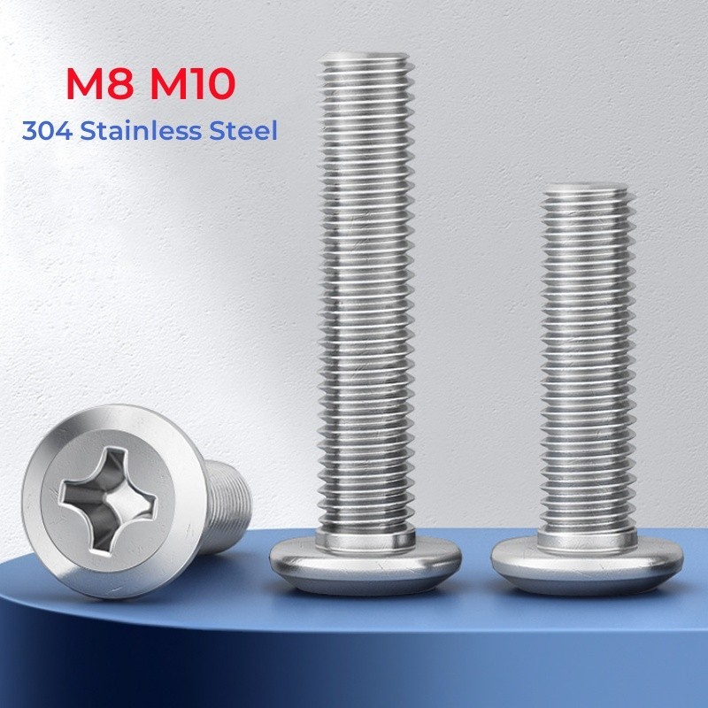 304 Stainless Steel Flat Cross Head Hexagonal Furniture Screws M8 M10 ...