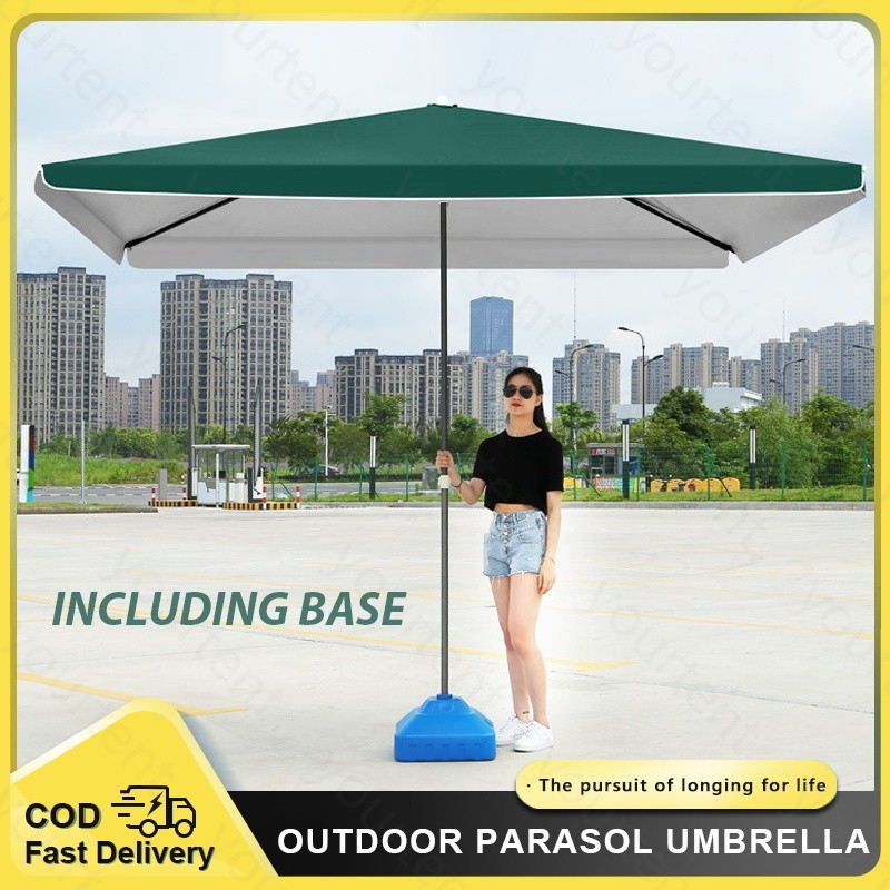 2M*2M Parasol Awnings Garden Patio Umbrella Sun Shade Retractable ...