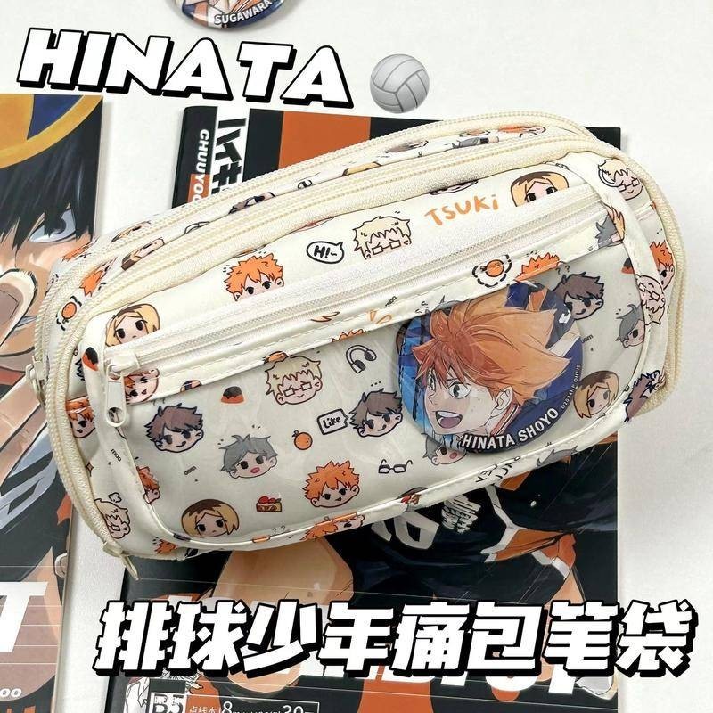 Cute Anime Haikyuu Transparent Pencil Bag Shoyo Hinata Oikawa Tooru ...