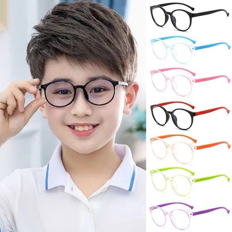 Round Anti Radiation Glasses for Kids 3-12Years Old Computer Anti-blue ...