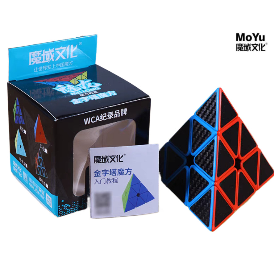 Moyu 3x3 Pyramid Speed Cube Carbon Fiber Sticker Puzzle Cube 3x3x3 ...