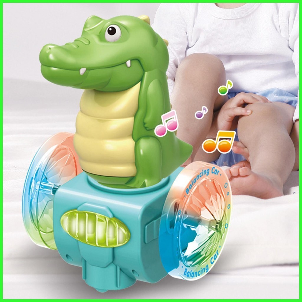 Tummy Toys for Babies Electric Cartoon Crocodile Sensory Tummy Toy Fine ...