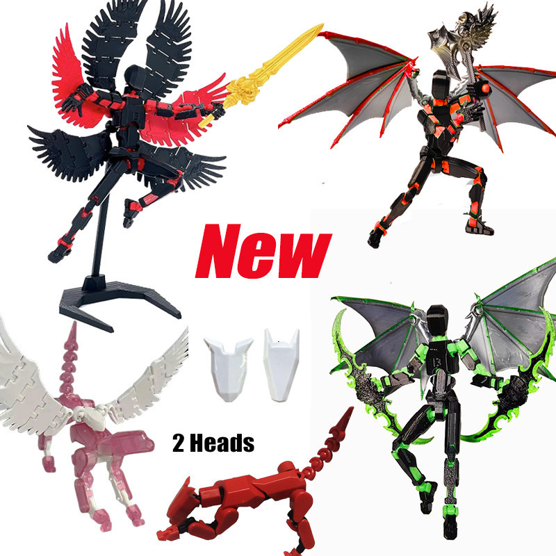 Lucky 13 Action Figure 3D Dummy 13 Robot Toy Movable Figures T13 ...