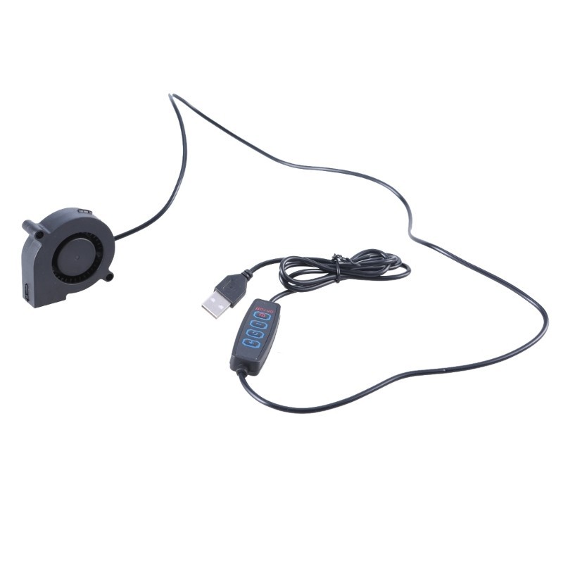 Left 5V USB Powered PC Router Fan 5015 Airflow Cooling Fan Adjustable ...