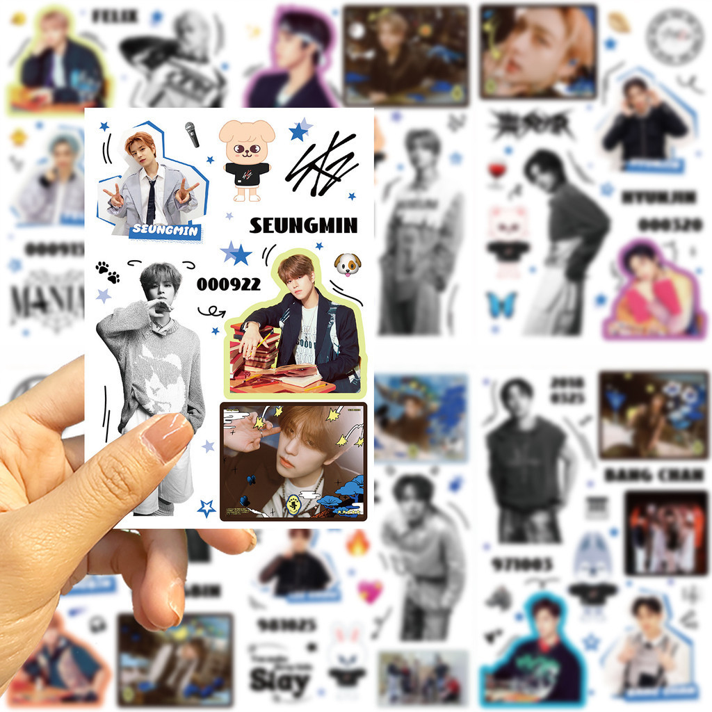 8 Sheets Korean Boy Band Stray Kids Waterproof Graffiti Stickers for ...