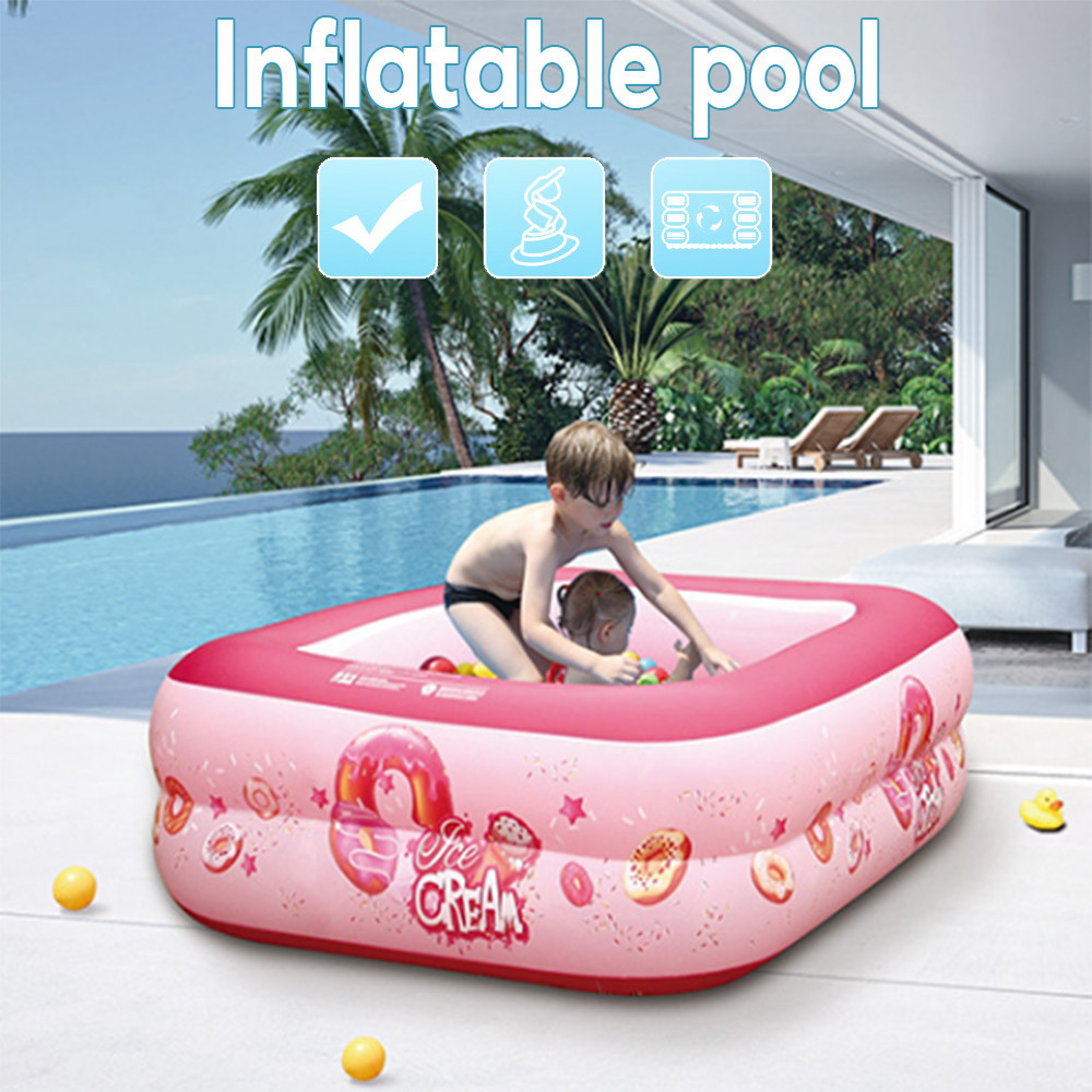 Swimming Pool Adult/Kids Rectangular Thickening Swimming Pool Home ...