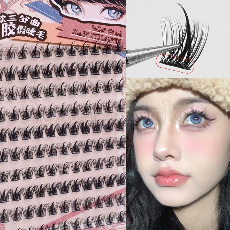 Xixi 10 Rows Trilogy False Eyelashes - Eyelash Clusters - Adhesive Free ...