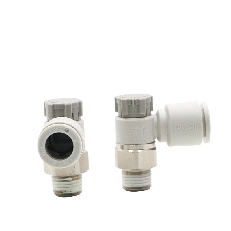Original SMC pneumatic throttle speed regulating valve connector AS1201F/2201F-M5/01/02-04A/06A ...