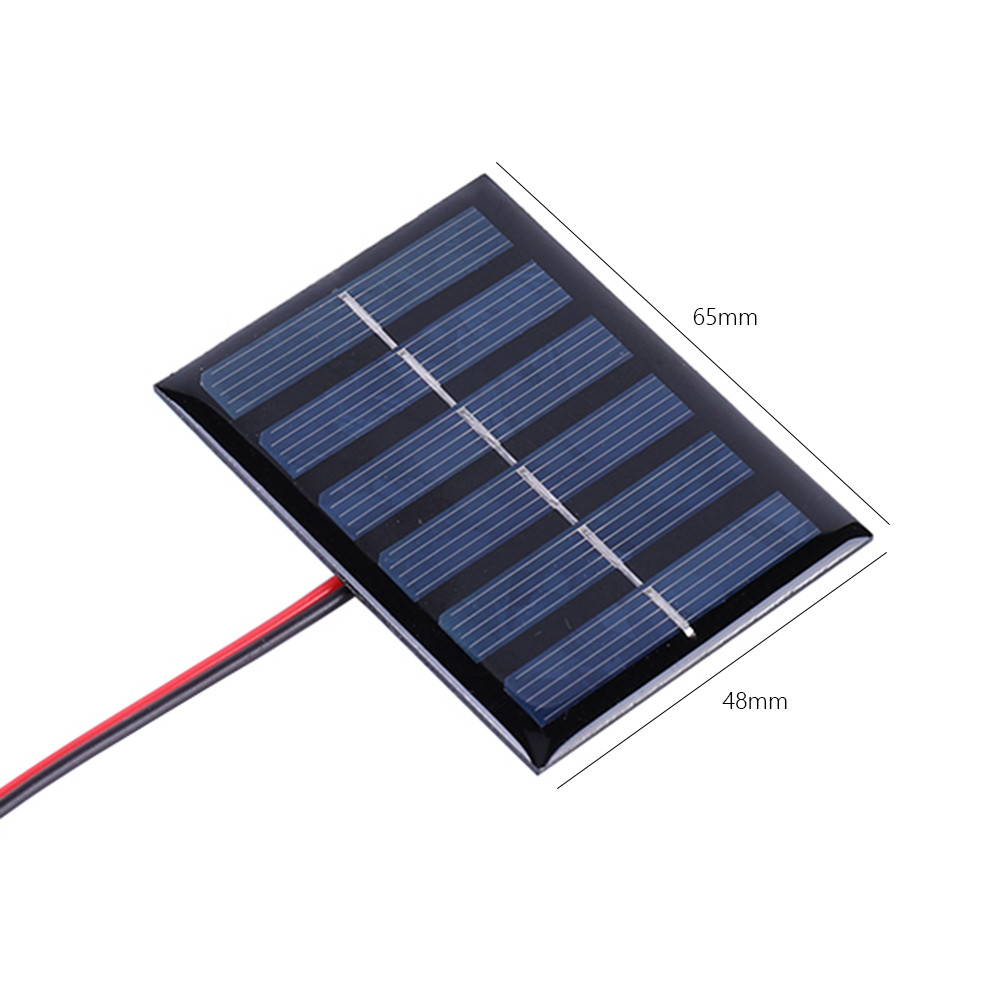 1/2 Pcs Solar Panel 1W 3V 100MA Solar Cell with Cable for 2-3V Battery ...
