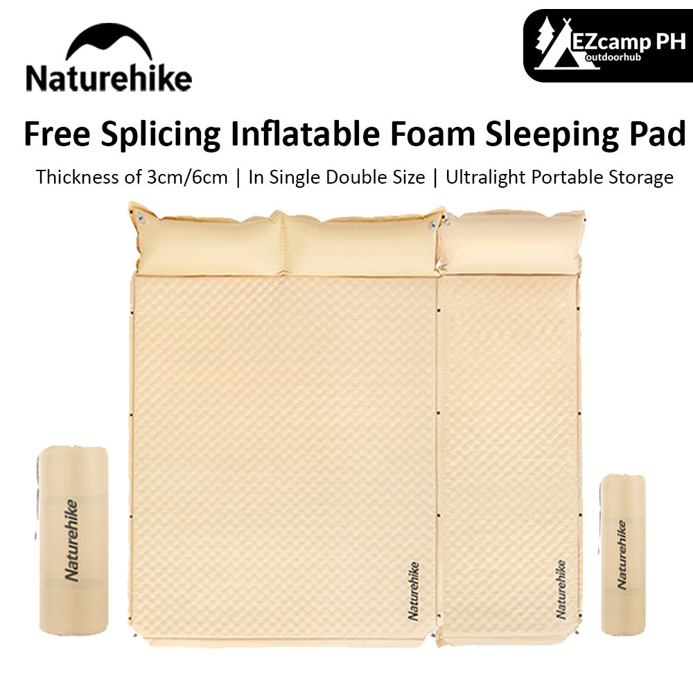 Naturehike Free Splicing Inflatable Foam Sleeping Pad Portable 3cm 6cm ...