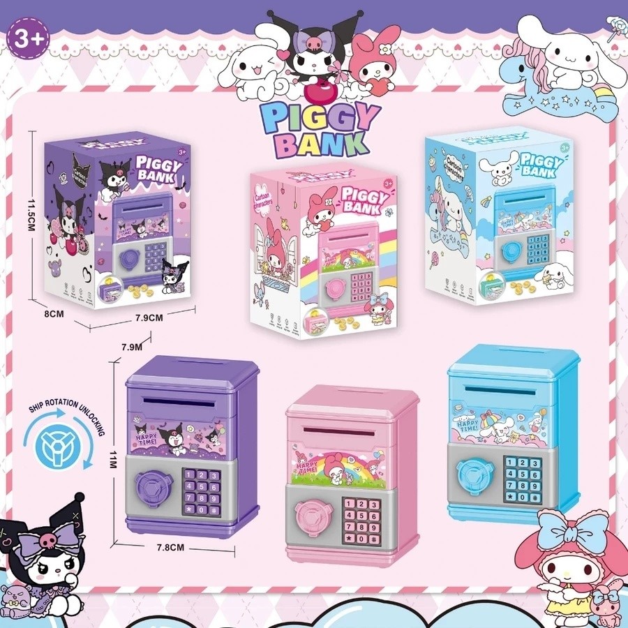 Sanrio Mini Coin bank Saving Machine ATM Save Money Piggy Bank with ...