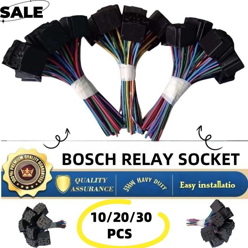 30pcs Bosch Relay Socket/Automotive Relay/5pin Heavy Duty Japan Wire ...