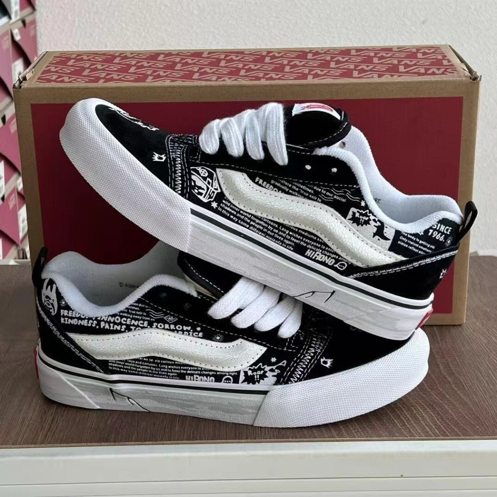 HIRONO x Vans Knu Skool Versatile Comfort Low-top Sneakers Unisex Black ...