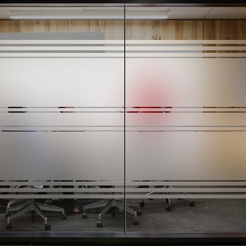 Office Pure Frosted Striped Glass Sticker Corridor Partition C ...