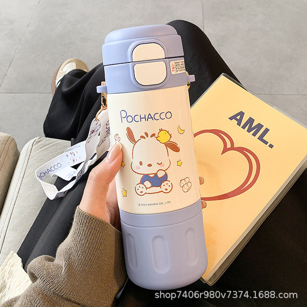 kuromi water bottle for kids kuromi water bottle tumbler hot and cold Sanrio Thermos Cup Female ...