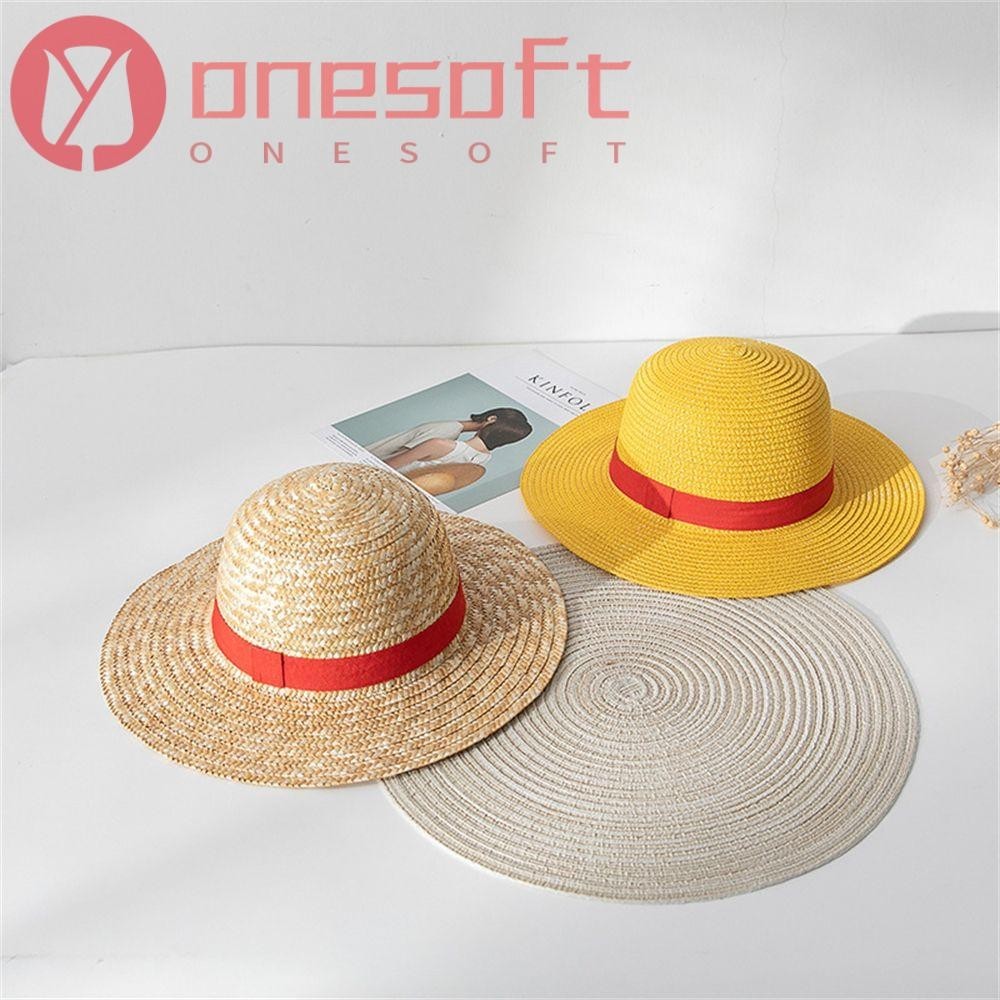 ONE-SOFTNESS Luffy Straw Hat Panama Travel Summer Cap Big Brim Men ...