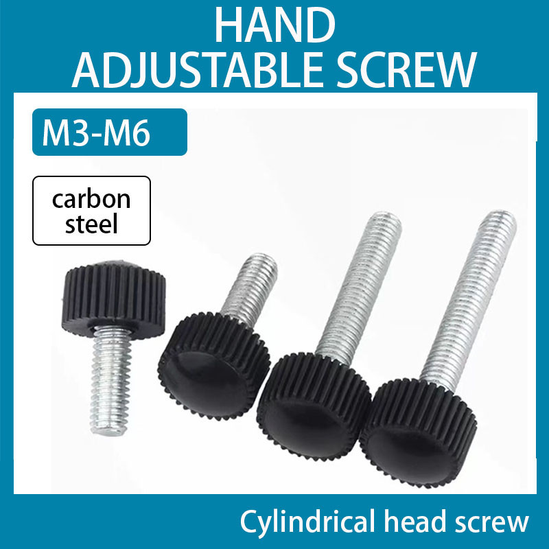 Black White Knob Screw M5 M6 Handle Screw Round Hand Screw Screw ...