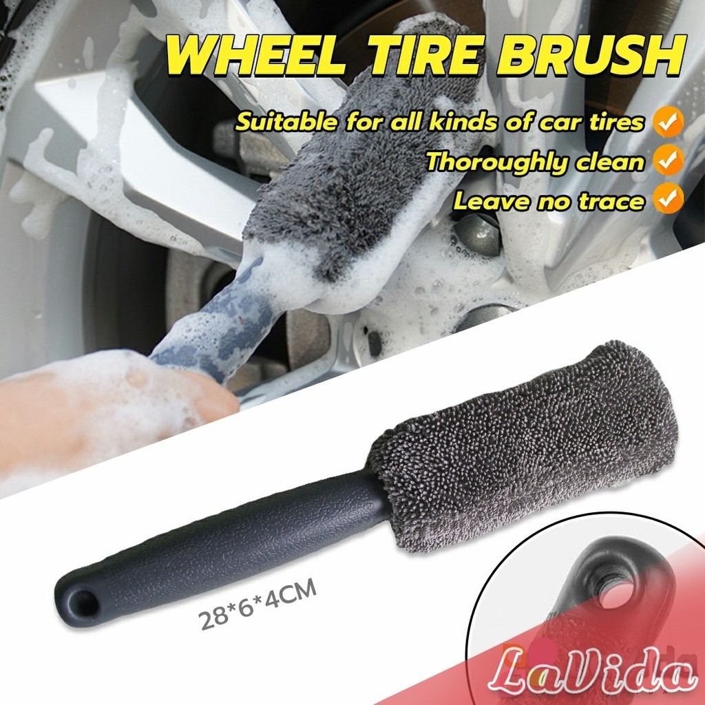 LVD Car Wash Cleaning Portable Wheel Brush Microfiber Wheel Tire Rim ...