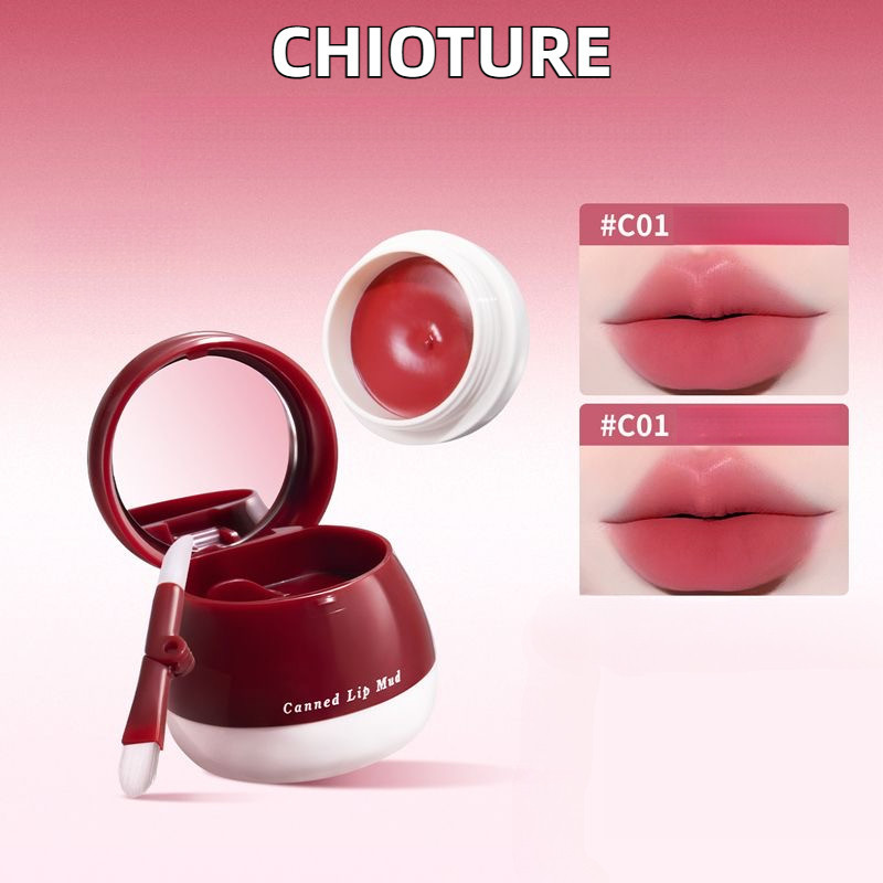CHIOTURE Lip Mud In Jars Velvet Matte Dual-Purpose For Lips And Cheeks ...