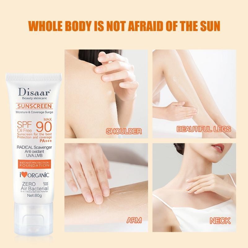 Disaar Facial Sunscreen Cream SPF90 PA+ Moisturizing Skin Sunblock Whitening And Anti-Aging40g ...