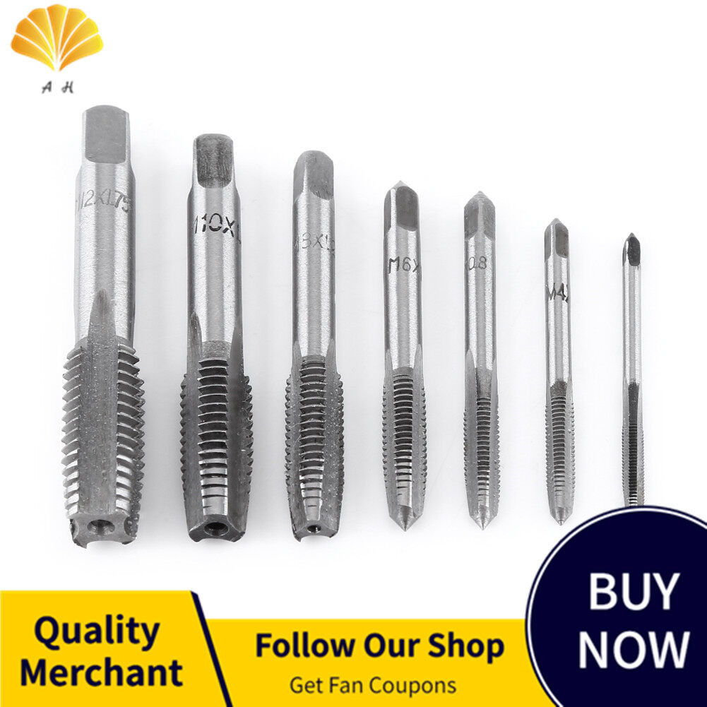 AngelHouse 7pcs Metric Thread Steel Tap Tapping Tool M3, M4, M5, M6, M8 ...