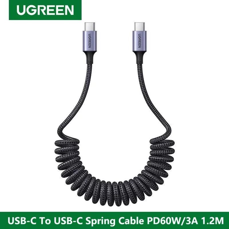 UGREEN Type C Cable Car Spring Extendable Cable Type C To Type C Cable ...