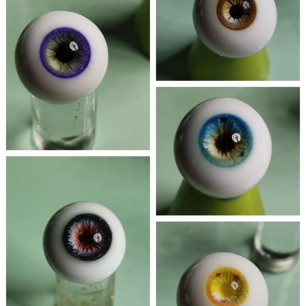 1 Pair 12/6mm 14/7mm 16/8mm Doll's Resin Eyes for 1/3 Bjd Accessories ...