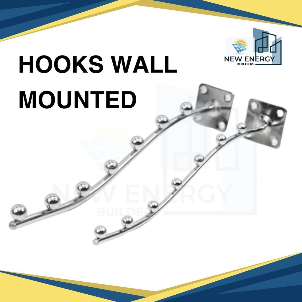 N.E.B || Hooks Organizer Wave Wall Mounted Display Hook per piece ( 5 ...