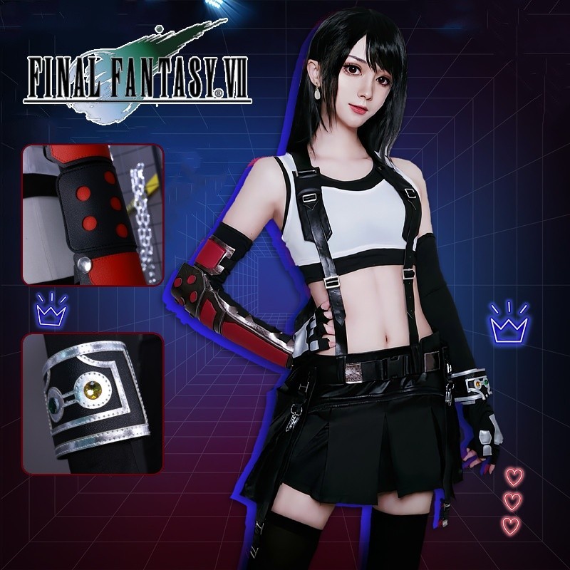 IN STOCK Tifa Lockhart Cosplay Final Fantasy VII Cosplay Costume Women ...