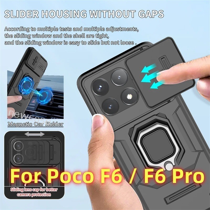 Camera Slide Lens Protection Casing For Xiaomi Poco F6 Pro 5G 2024 ...