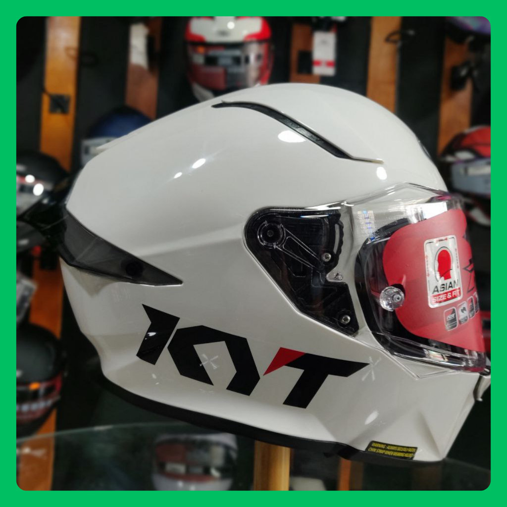 KYT r2r plain white dual visor fullface helmet gloss white | Shopee ...