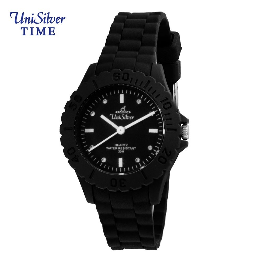 UniSilver TIME MINI GELATO Women Analog Black Rubber KW1856-2110 Watch ...