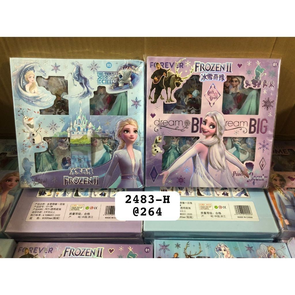 Frozen Stickers 100 pcs per Box Frozen Elsa Ana Box Waterproof Stickers ...